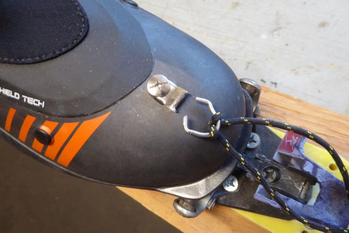 Ski Touring Boot-Binding Leash D-Ring Install - The Backcountry Ski Site